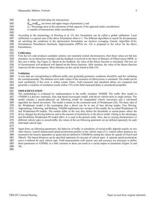 2013 methodology for the calibration of vissim in mixed traffic | PDF