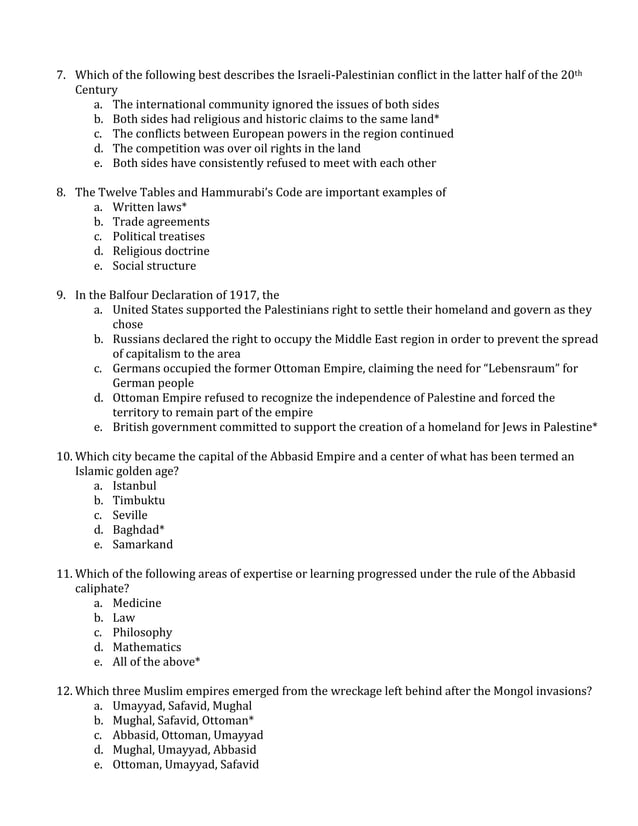 2013 middle east test | PDF