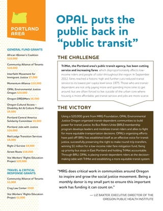 2013 MRG Foundation Impact Report | PDF