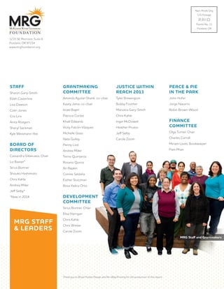 2013 MRG Foundation Impact Report | PDF