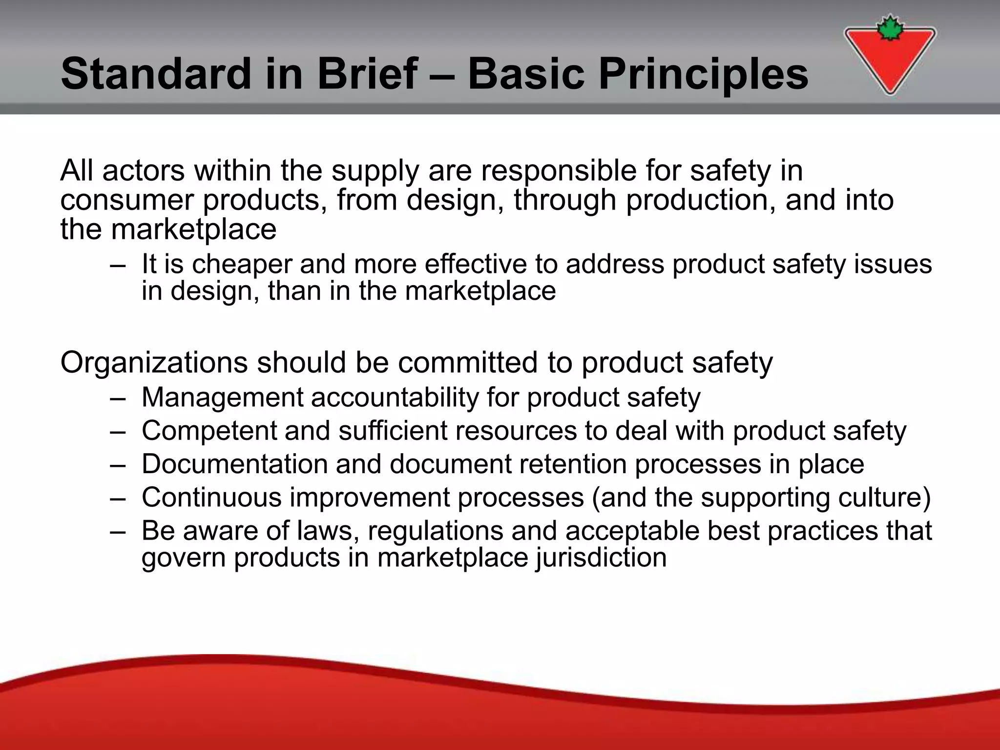 New ISO Consumer Product Safety Standard | PPTX