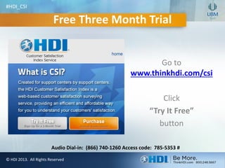 September 2013 HDI CSI Service Presentation | PDF | IT and Internet ...