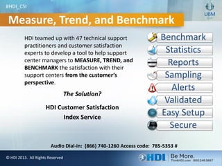 September 2013 HDI CSI Service Presentation | PDF | IT and Internet ...