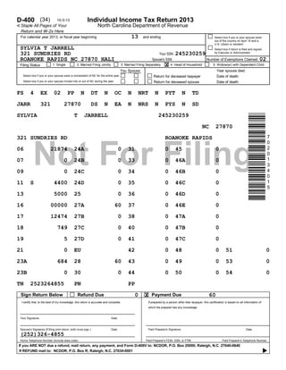 2013 north carolina_return sylvia_jarrell | PDF