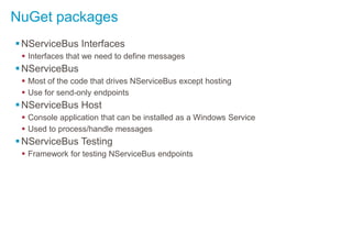 Message Oriented Architecture using NServiceBus | PPTX