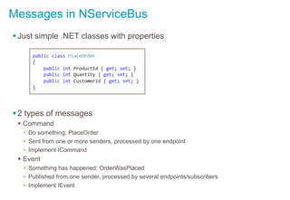 Message Oriented Architecture using NServiceBus | PPTX