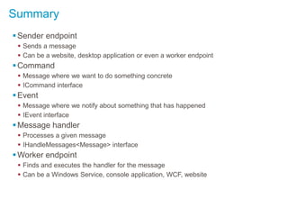Message Oriented Architecture using NServiceBus | PPTX