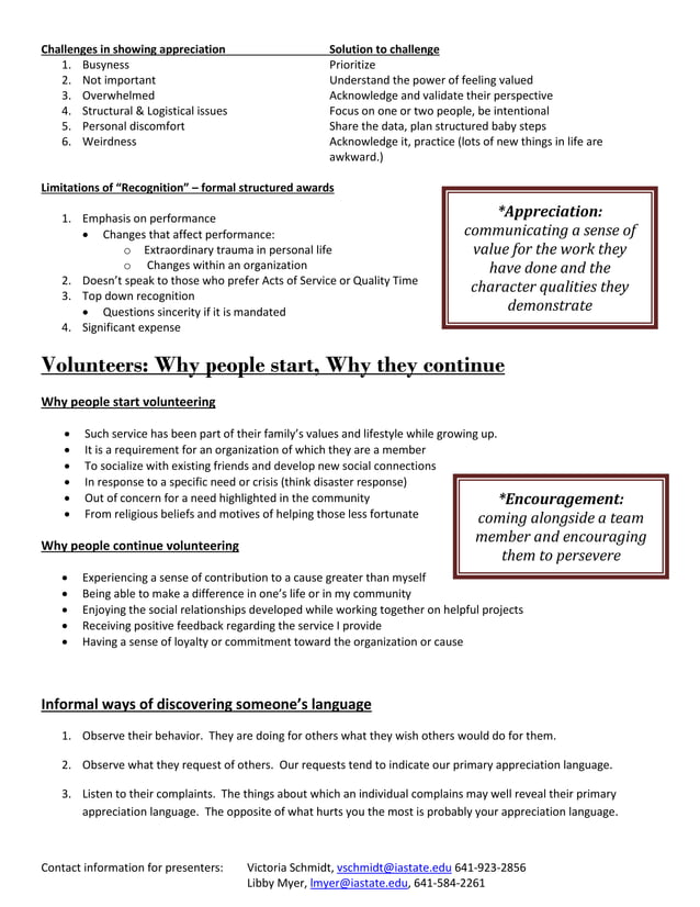 The 5 languages of appreciation in the workplace summary | PDF