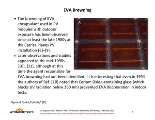 PV Module UV Exposure Literature Review | PPT