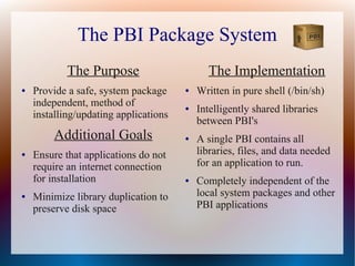 2013 Ohio LinuxFest - Ports, Packages, and PBI's | PPT