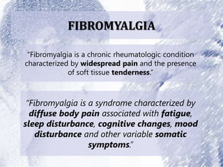 Updates in Fibromyalgia: Diagnosis and Management | PDF