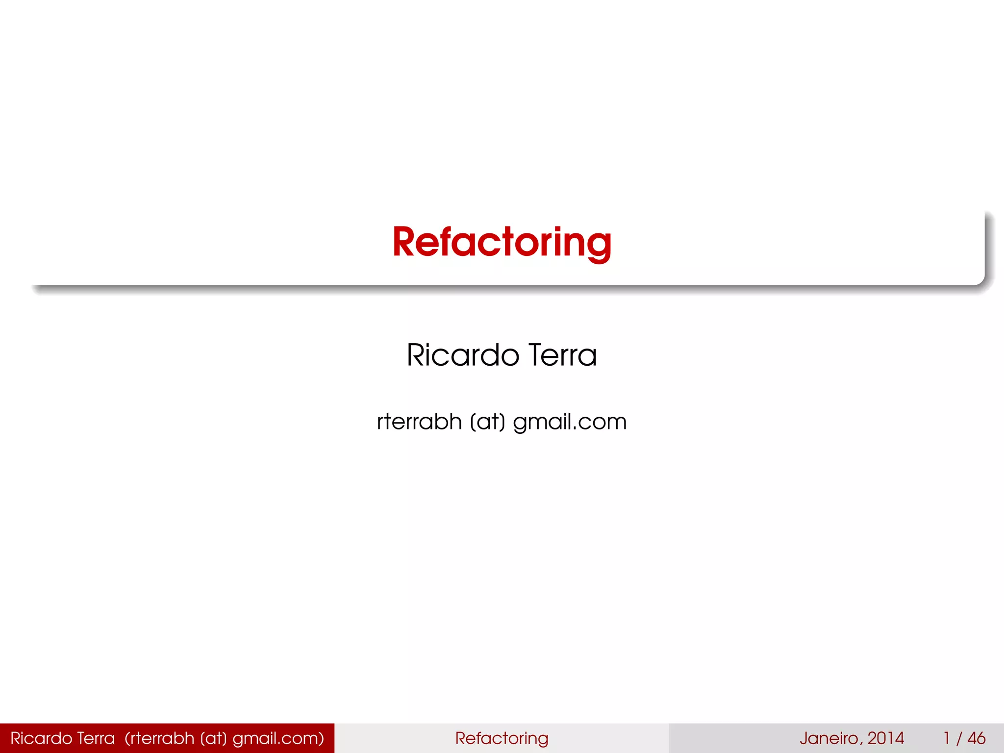 Refactoring | PDF | Web Development | Internet