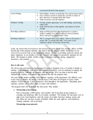 PDS mentorship and employee development program | PDF