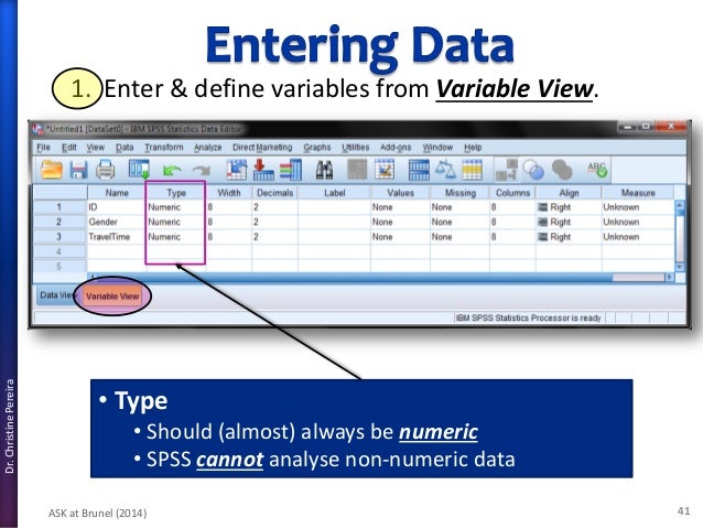 Basics of SPSS, Part 1