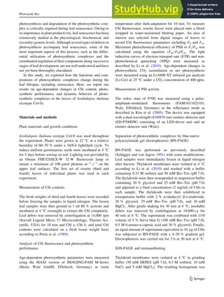 2013 Photosynthesis Research Nath Et Al | PDF