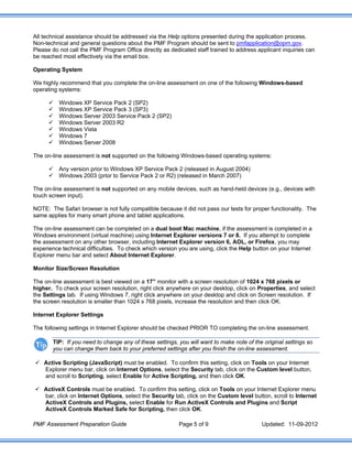 2013 PMF Assessment Preparation Guide 10-18-12 | PDF | Computing ...