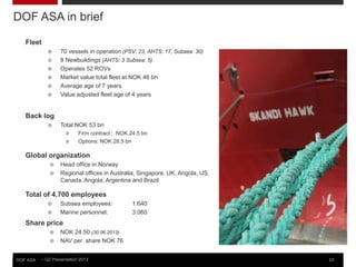 DOF ASA Q2 Presentation | PDF | Business Accounting & Finance | Business