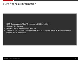 DOF ASA Q2 Presentation | PDF | Business Accounting & Finance | Business