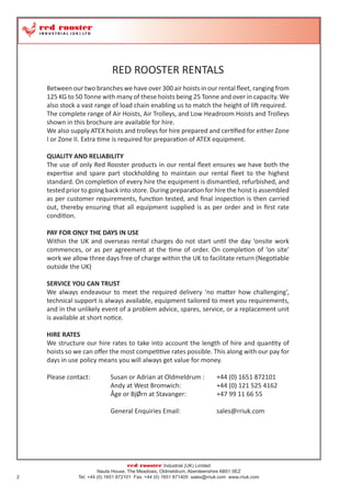Red Rooster air hoist catalogue | PDF