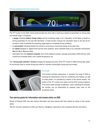 2013 Renault ZOE presskit | PDF