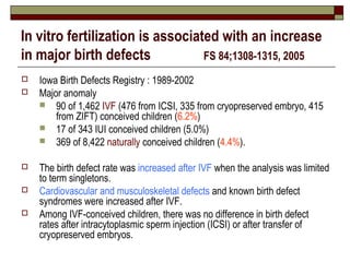 Birthdefect risk following assisted reproductive technology | PPT