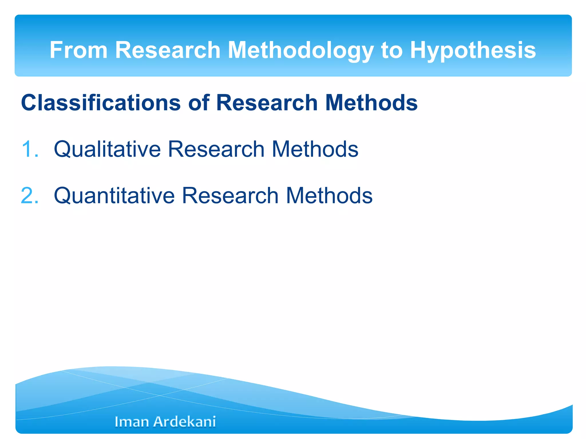 Introduction to Quantitative Research Methods | PPTX