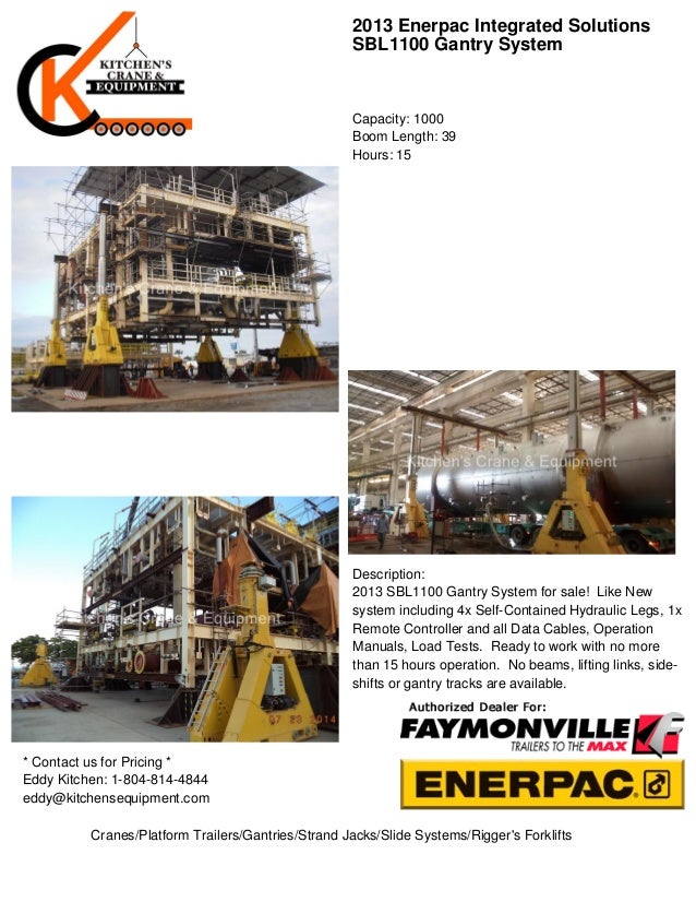 2013 Enerpac SBL1100 / Like New System Available Immediately1