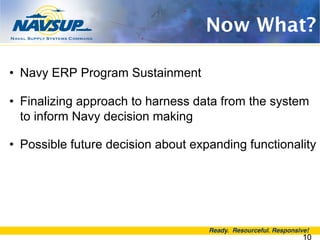 Navy Enterprise Resource Planning (ERP): The Journey Continues | PDF | Business | Business and ...