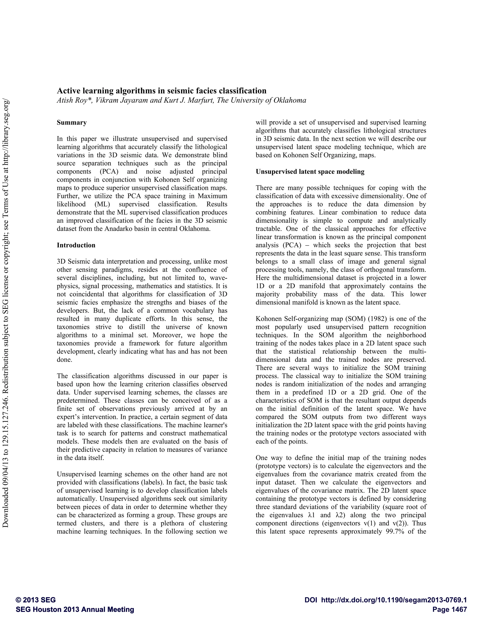 Active learning algorithms in seismic facies classification | PDF
