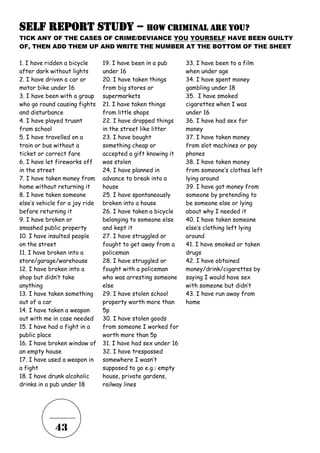 Self Report Study | DOCX