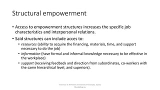 Structural Emporwerment Scale in Spanish | PPT
