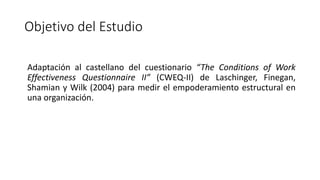 Cuestionario de Empoderamiento Estructura | PPTX