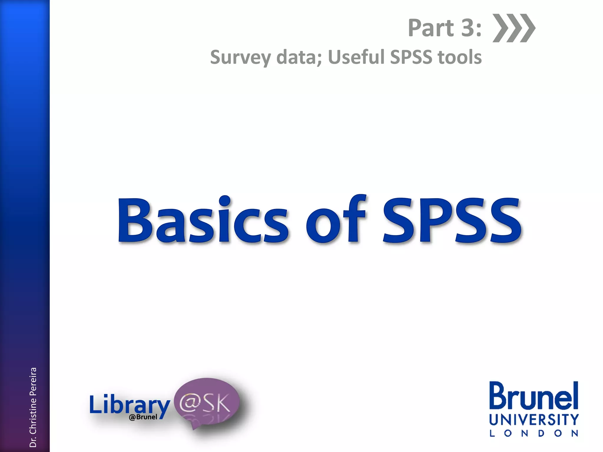 SPSS for beginners, Part 3 | PDF