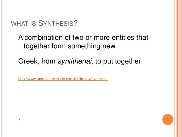 Creative Synthesis as Part of the Inquiry Process: Foundational Ideas