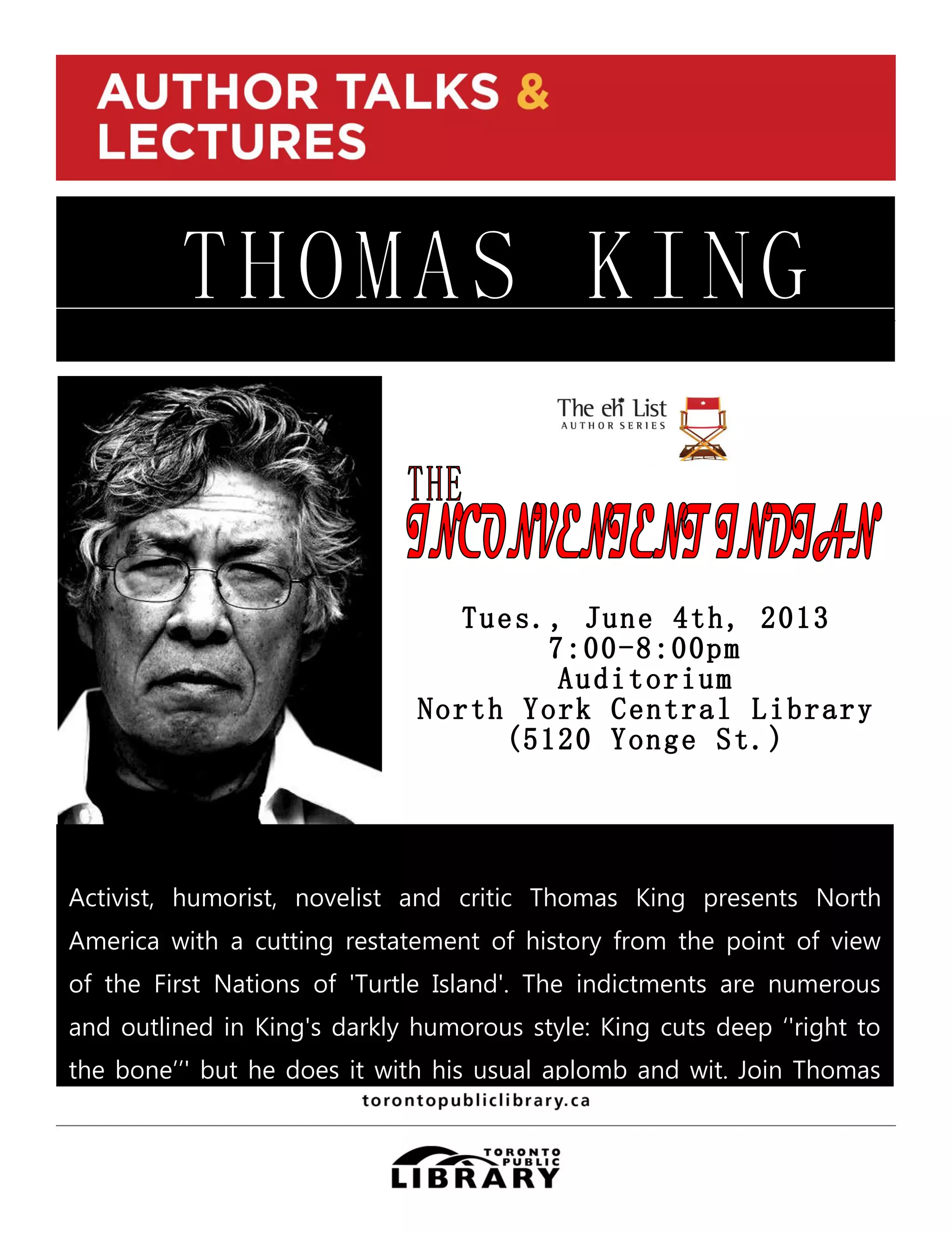 Thomas King flyer | PDF