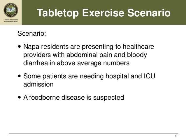 Napa Foodborne Illness Tabletop Exercise 2013