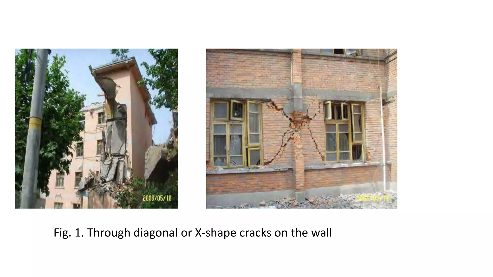 Different types of damages that have been observed in masonry buildings ...
