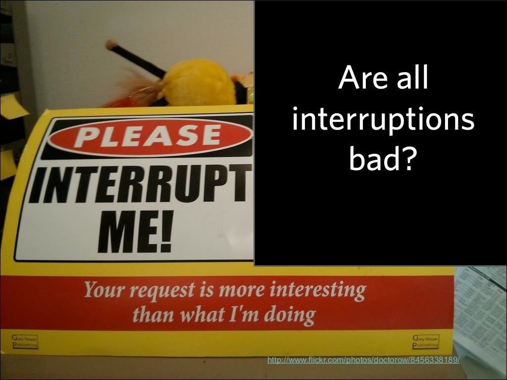 The Interruptive Nature of Operations: A World of Squirrels and Shiny…