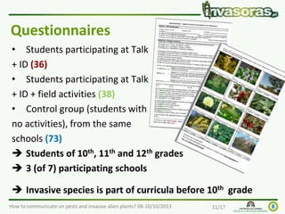 Forest Invaders – the outcomes of a project about invasive species inside and outside the ...