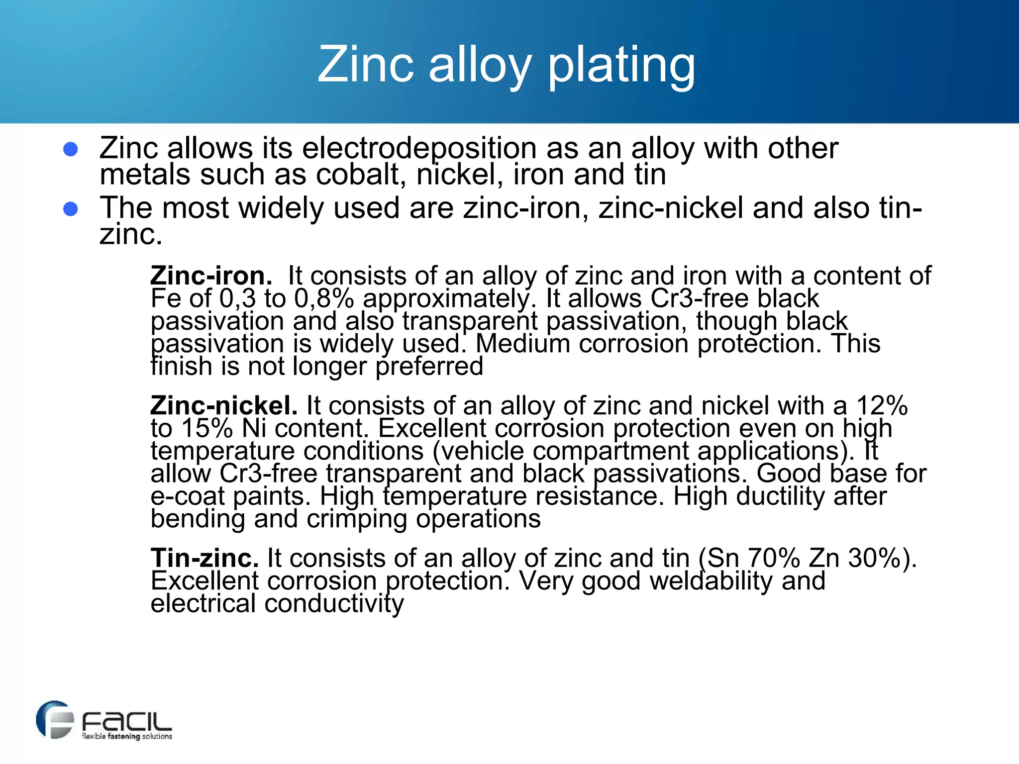 Zinc and zinc alloy plating | PDF