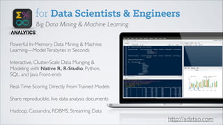 Adatao: Interactive, Visual, Predictive Analytics for Big Data @ Silicon Valley Machine Learning ...