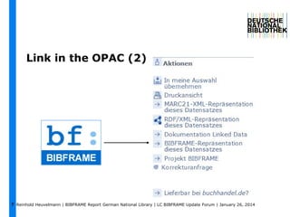 BIBFRAME Report from the German National Library | PDF