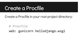 Building a Django App on Heroku | PPT