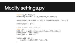 Building a Django App on Heroku | PPT