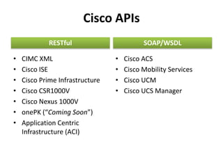 Cisco CSR1000V, VMware, and RESTful APIs | PPT