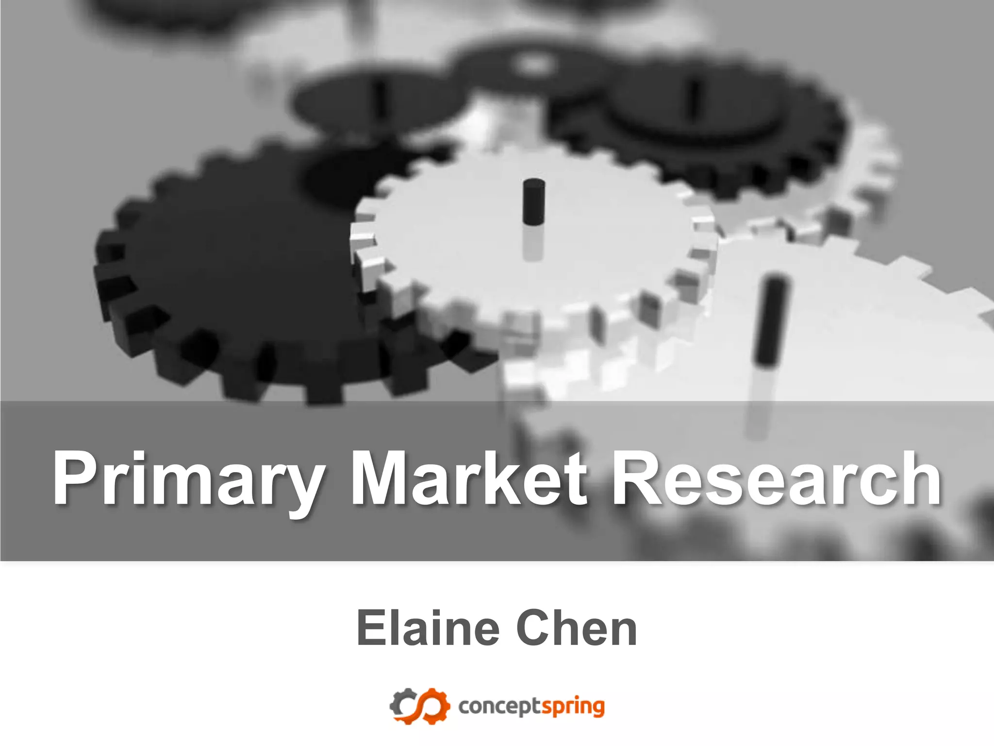 A Primer on Primary Market Research | PPTX