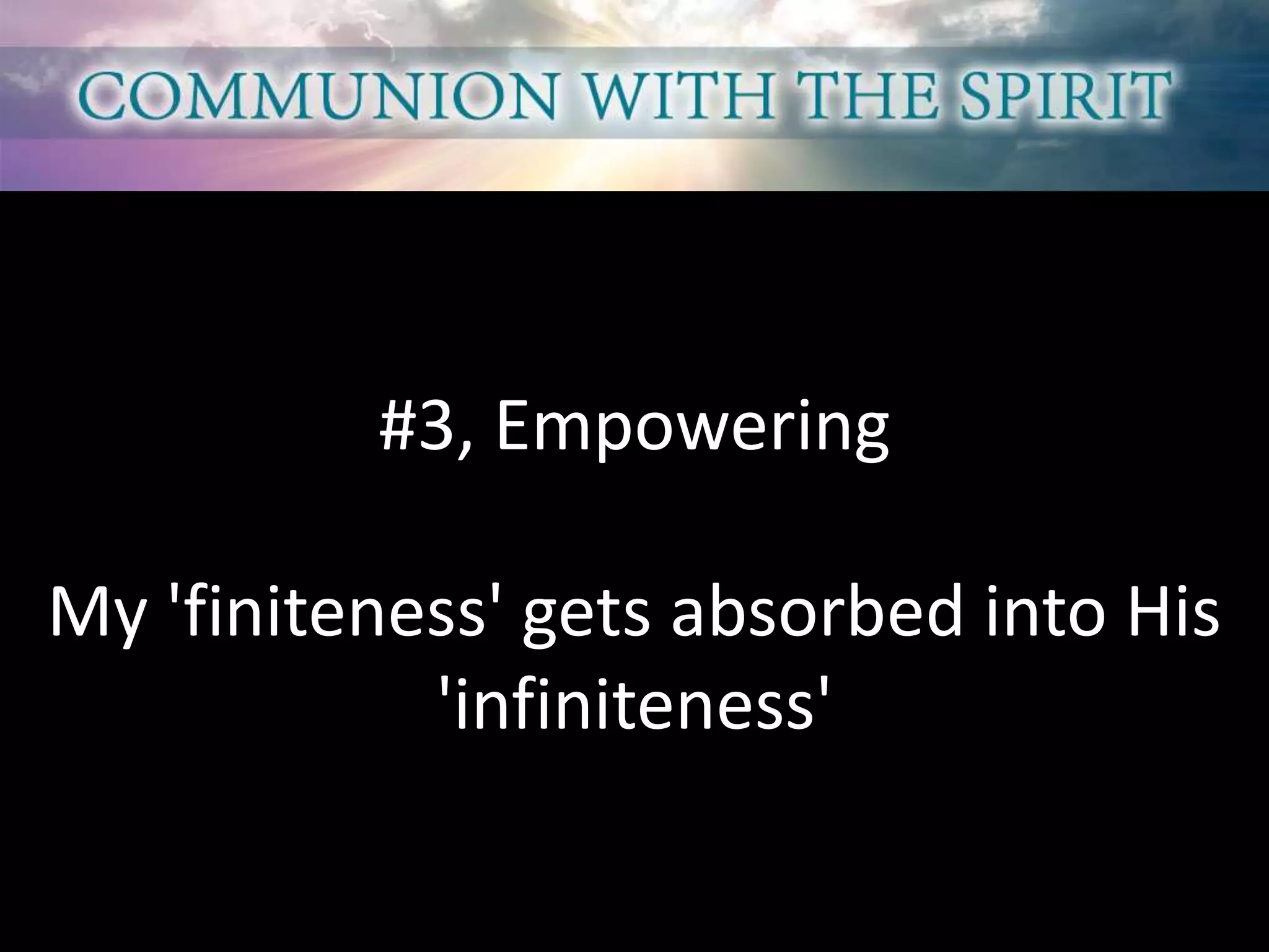 Communion With The Holy Spirit - Ps Ashish Raichur | PPTX