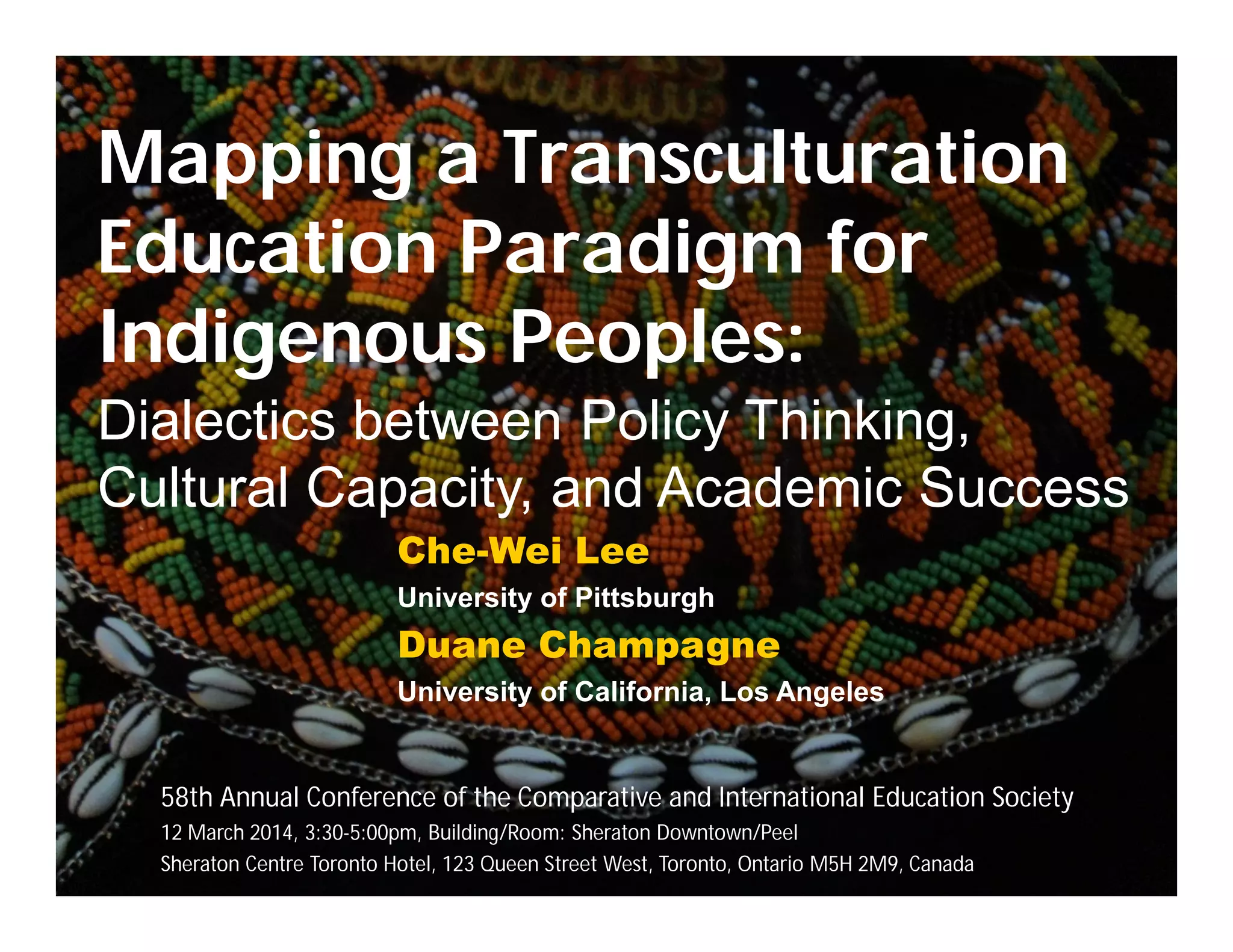 Mapping a Transculturation Education Paradigm for Indigenous Peoples ...
