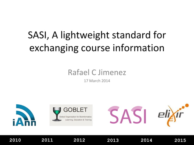 SASI, A lightweight standard for exchanging course information | PPT