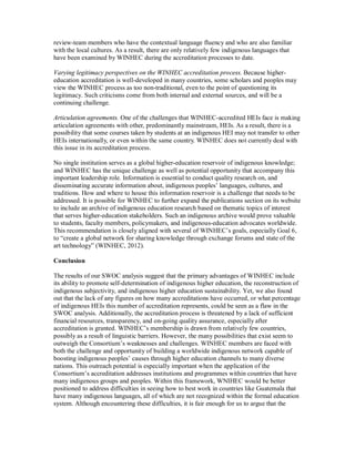 An Organisational Analysis of the World Indigenous Nations Higher ...